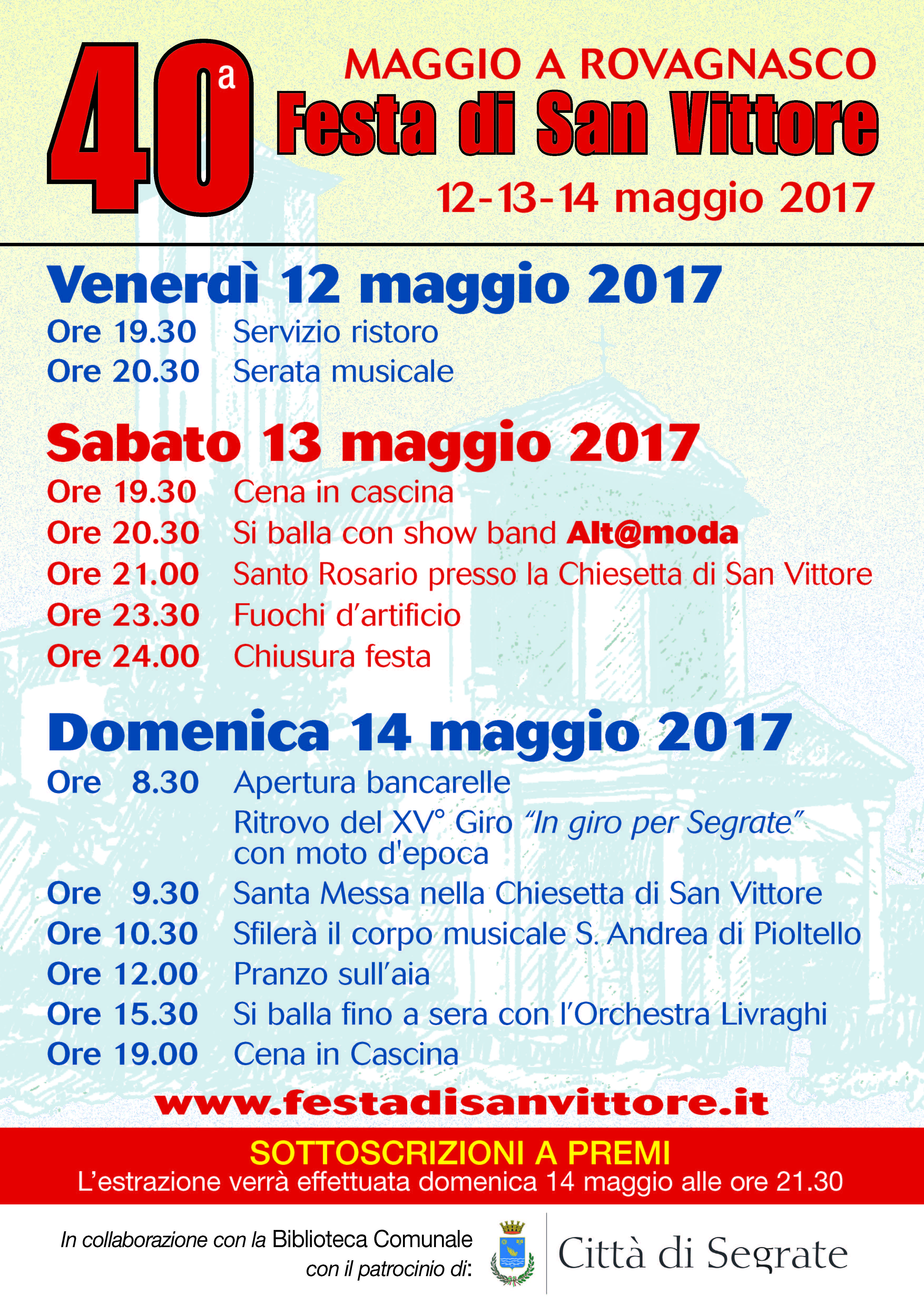 Segrate, la Festa di San Vittore a Rovagnasco compie 40 anni - Eventi - 7giorni